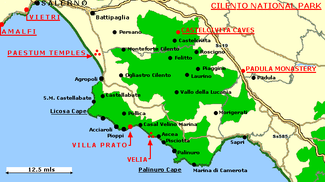 Cilento Map – The Educated Traveller
